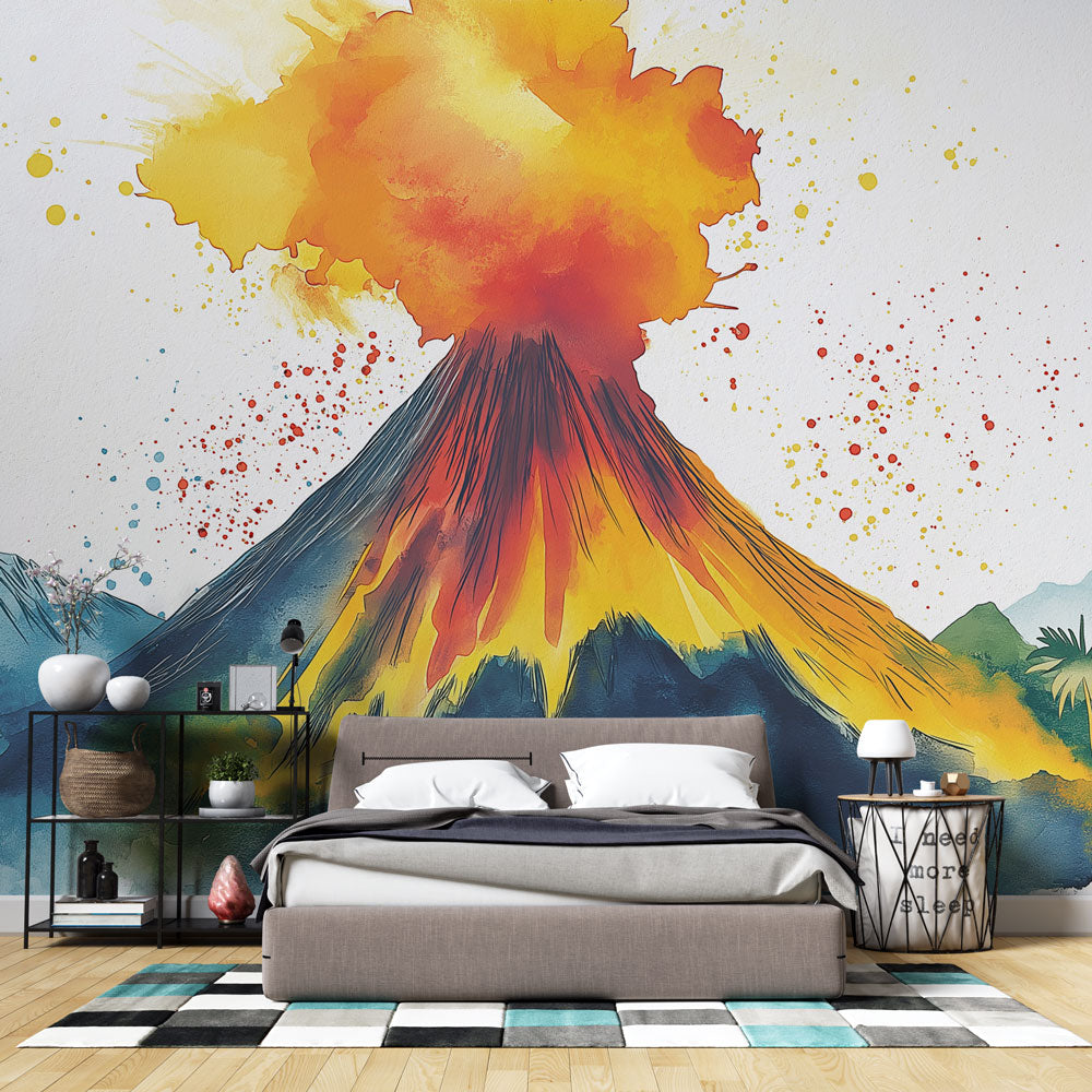 Papel pintado volcán | Erupción colorida y paisajes majestuosos ...