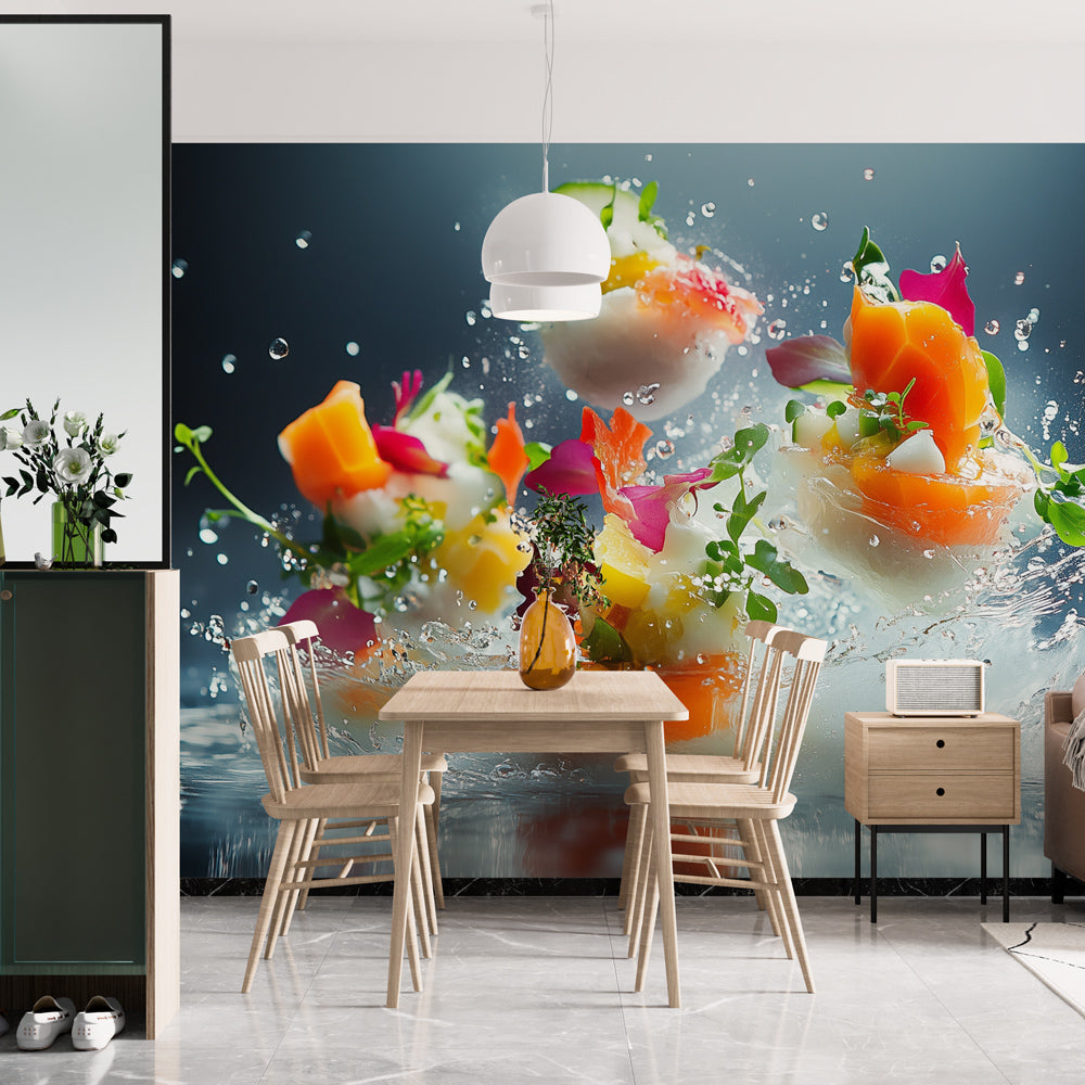 Mural Wallpaper culinary-explosion | Plants and flavors — WonderMural