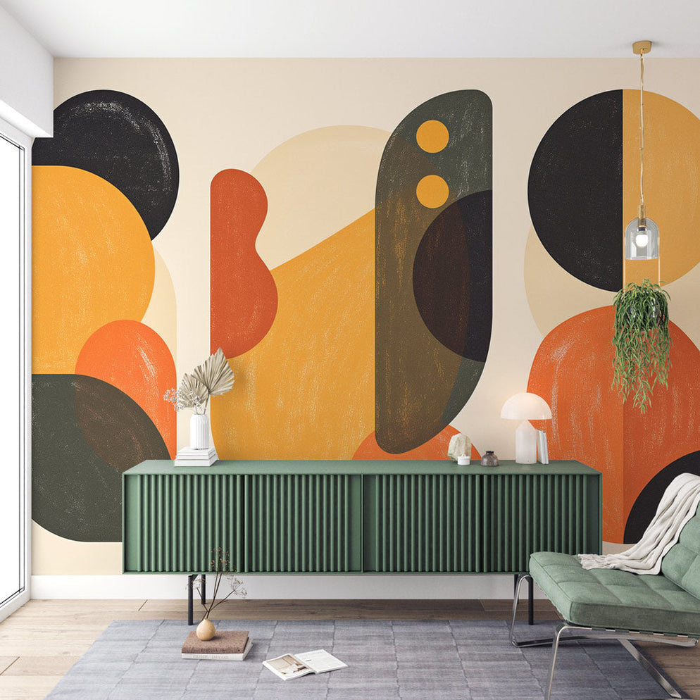 Contemporary Mural Wallpaper | Almost Finished Design — WonderMural